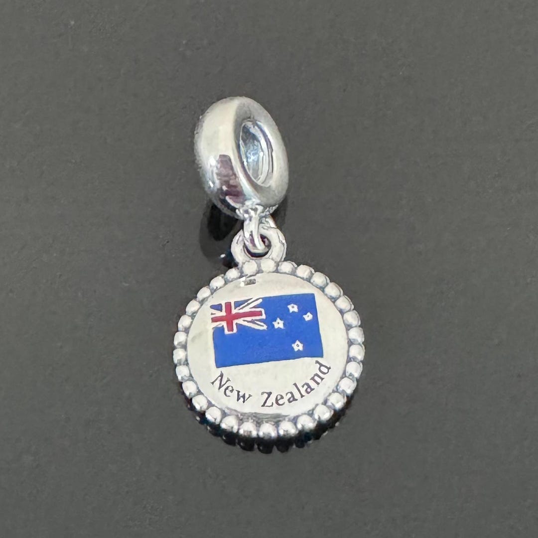 Pandora Brand Charm |pandora New Zealand Flag Dangle Charm| Pandora ...