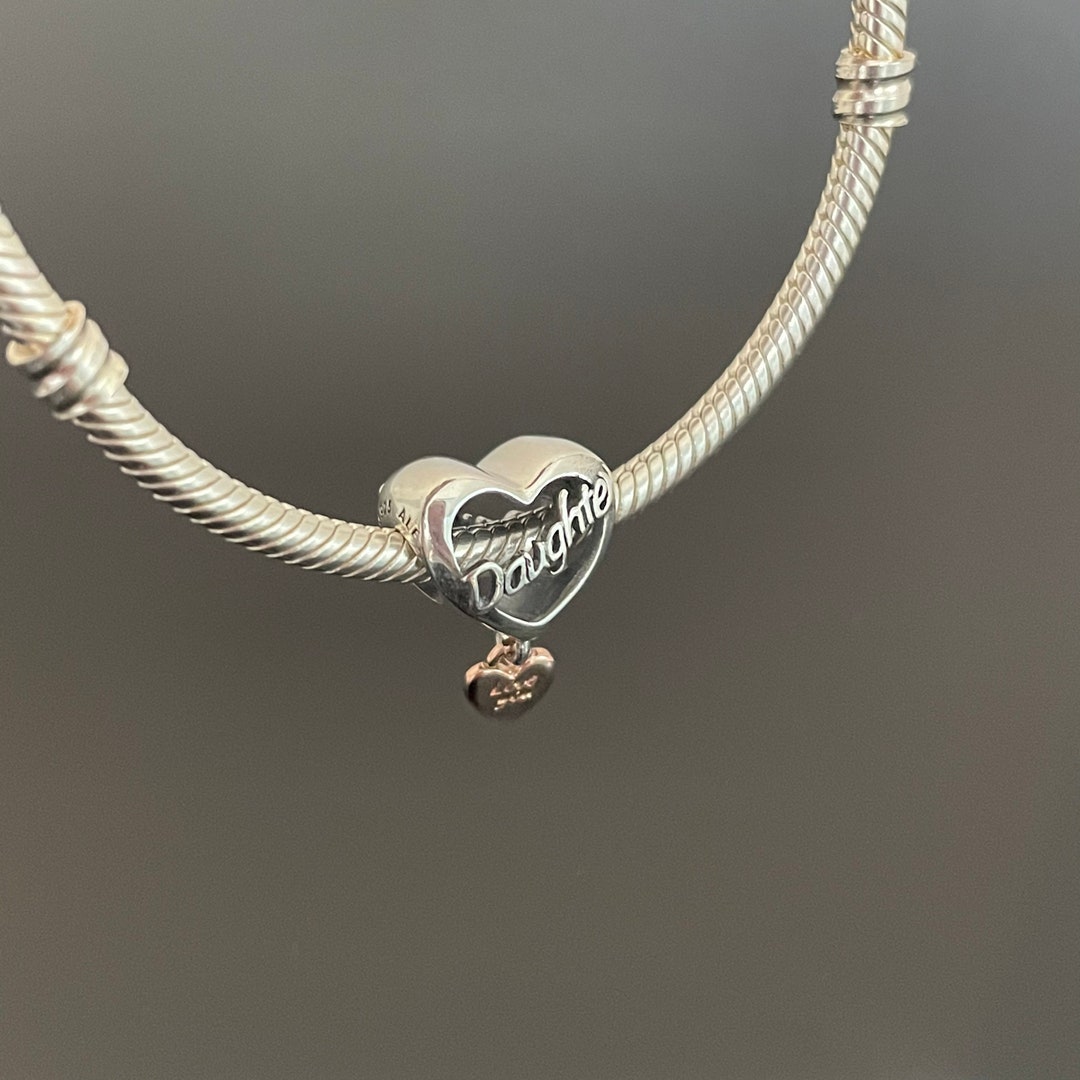 Pandora Love You Daughter Heart Charm Silver Heart Charm Charm for ...