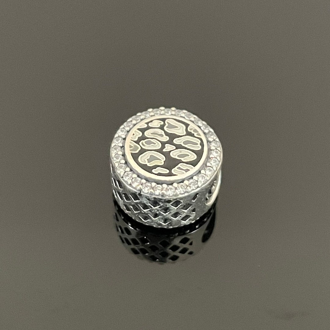 Authentic Pandora |pandora Black Leopard Print String Bead Charm ...
