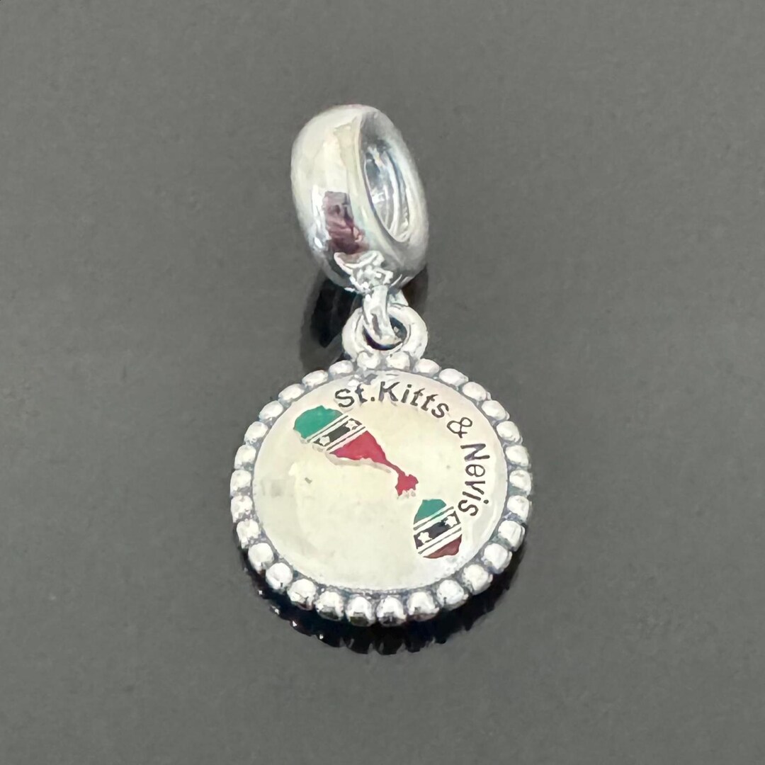 Pandora St.kitts&novis Map Dangle Charm|authentic Pandora Charm|real ...