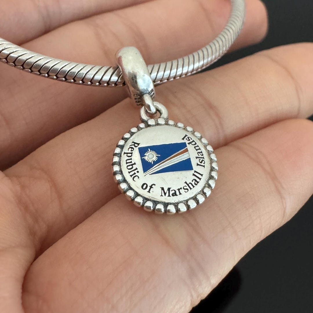 Genuine Pandora Republic of Marshall Islandsl Flag Exclusive Pendent ...