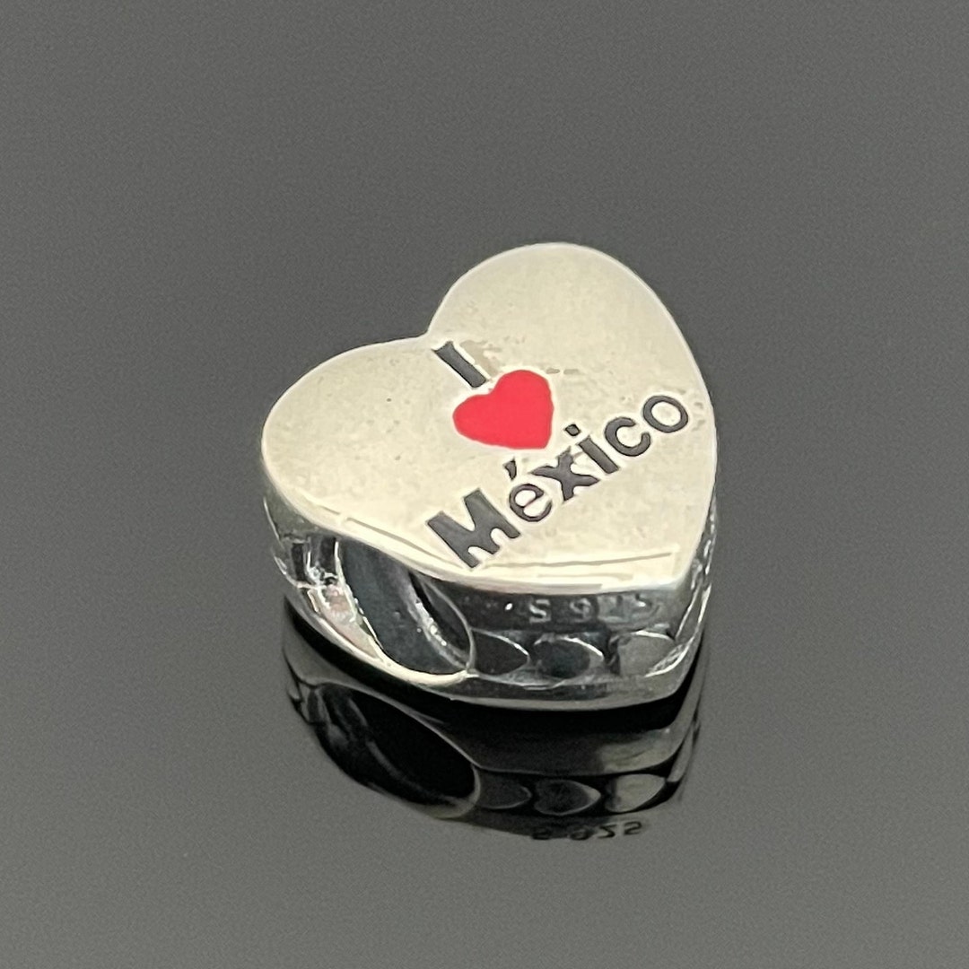 Pandora I Love Mexico Charm | Pandora Heart Charm for Bracelets | 925 ...