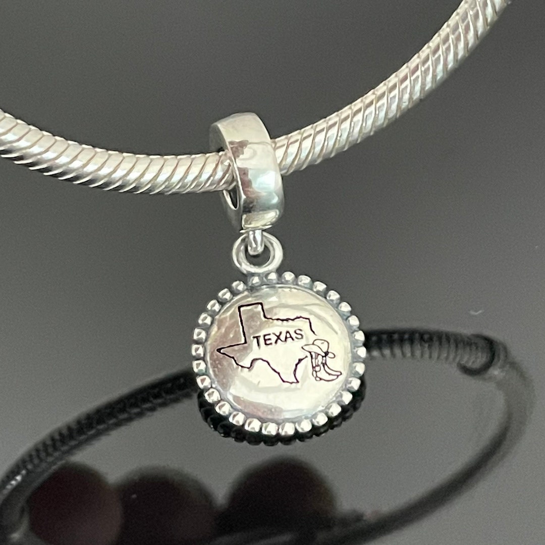 Pandora Dallas Texas Map Cowboy Boot Exclusive Dangle Charm |925 ...