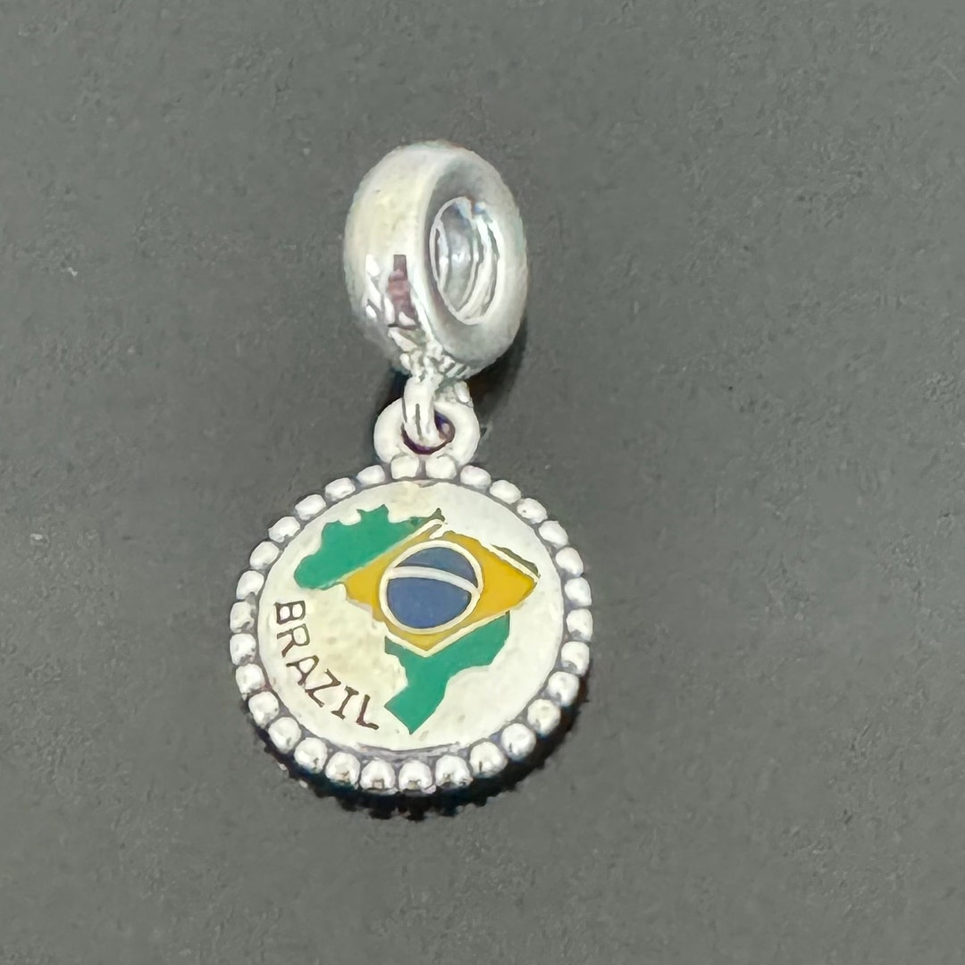 Pandora BRAZIL Map Dangle Charm |pandora Charm| Pandora Charm|s 925 ...