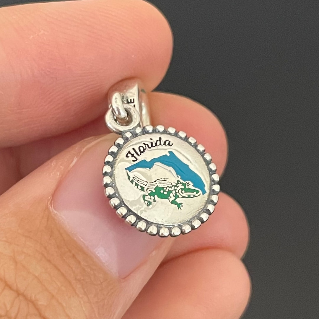 Gift for Her | Pandora Florida Map Crocodile Exclusive Charm |925 ...