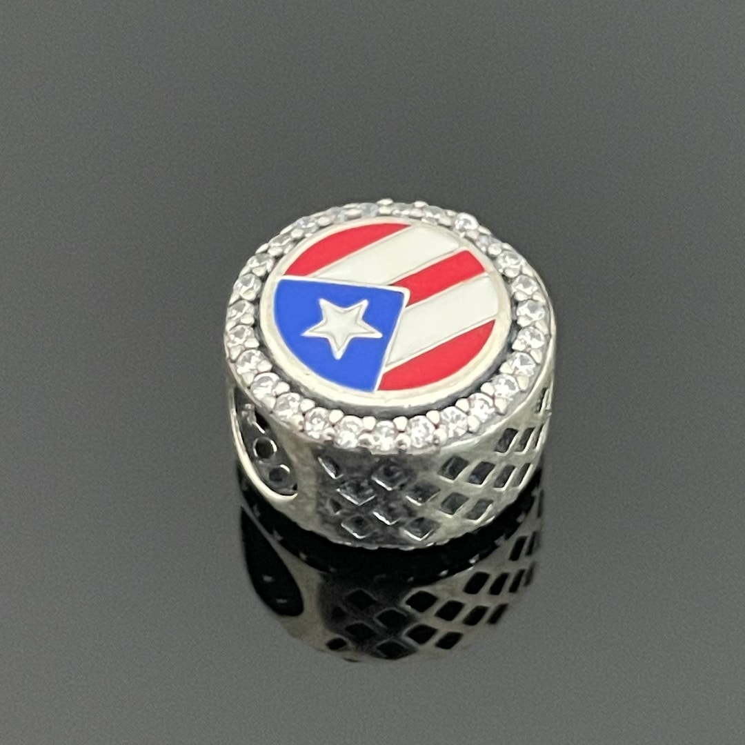 Pandora Puerto Rico Flag Exclusive Dangle Charm | Charm for Bracelet ...