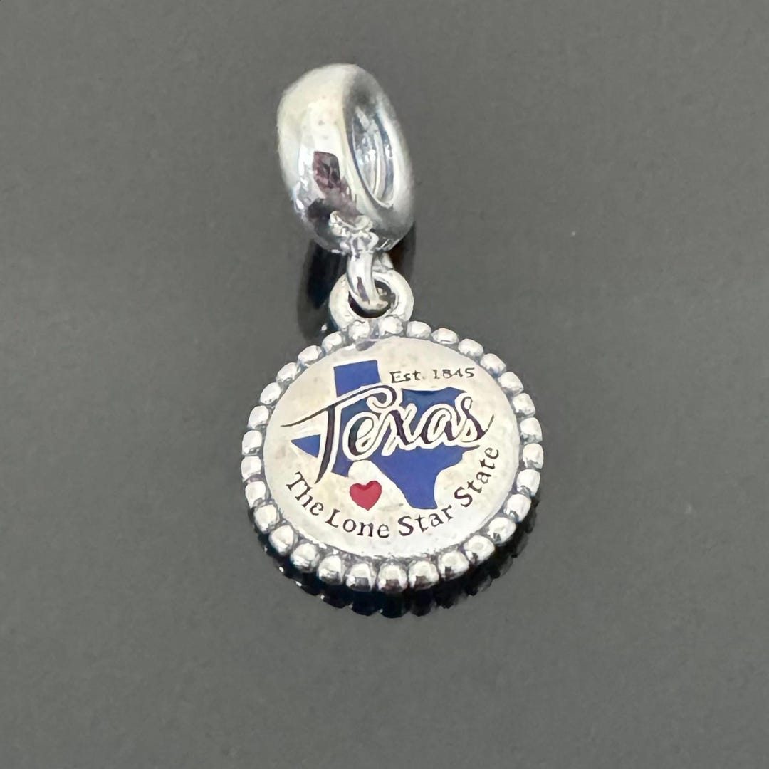 Pandora Texas Map Dangle Charm | Authentic Pandora Charm | Travel ...