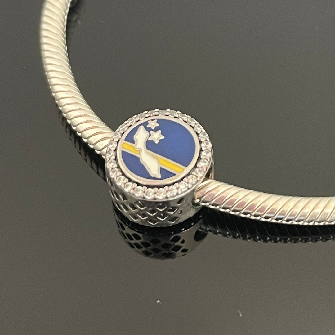 Original Pandora Curacao Map Charm for Bracelet Jewelry | Charm for ...