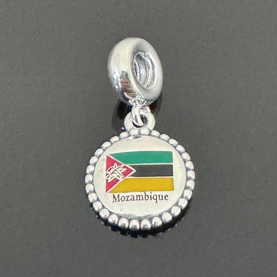 Original Authentic Pandora Charm |pandora Mozambique Flag Dangle Charm ...