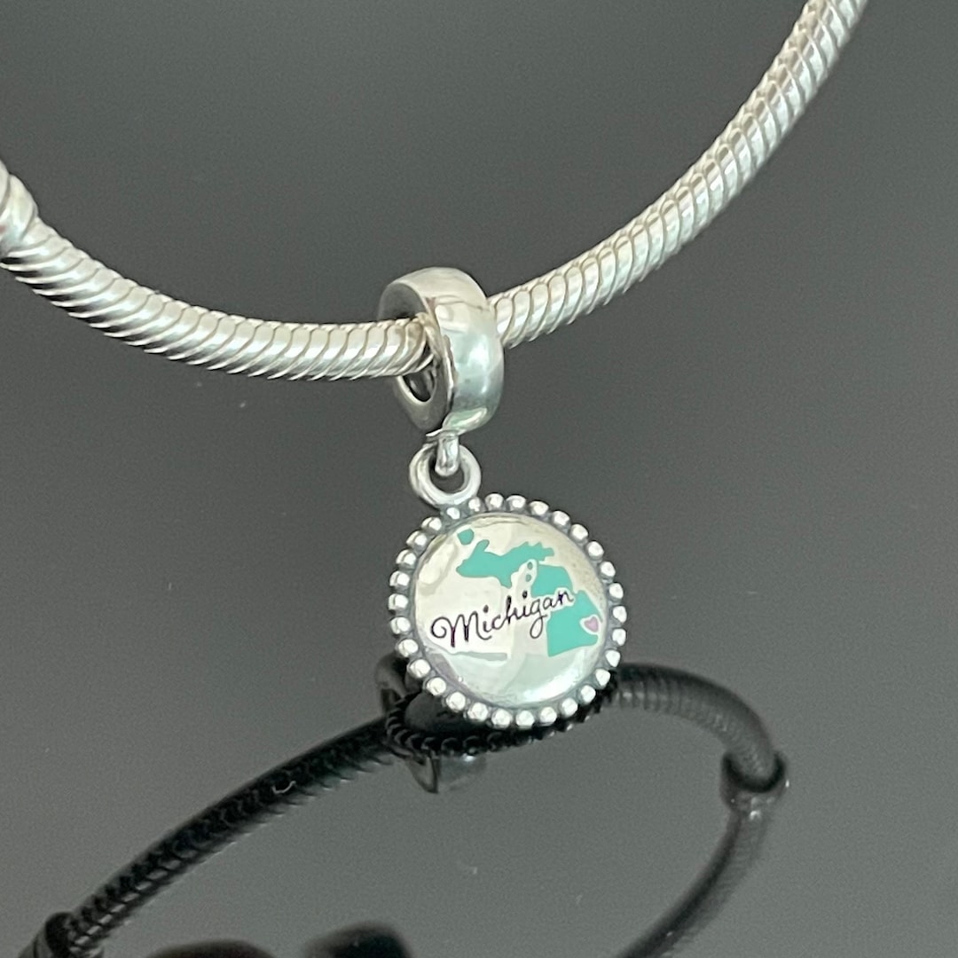 Pandora Michigan Map Exclusive Dangle Charm Pendant | Charm for ...