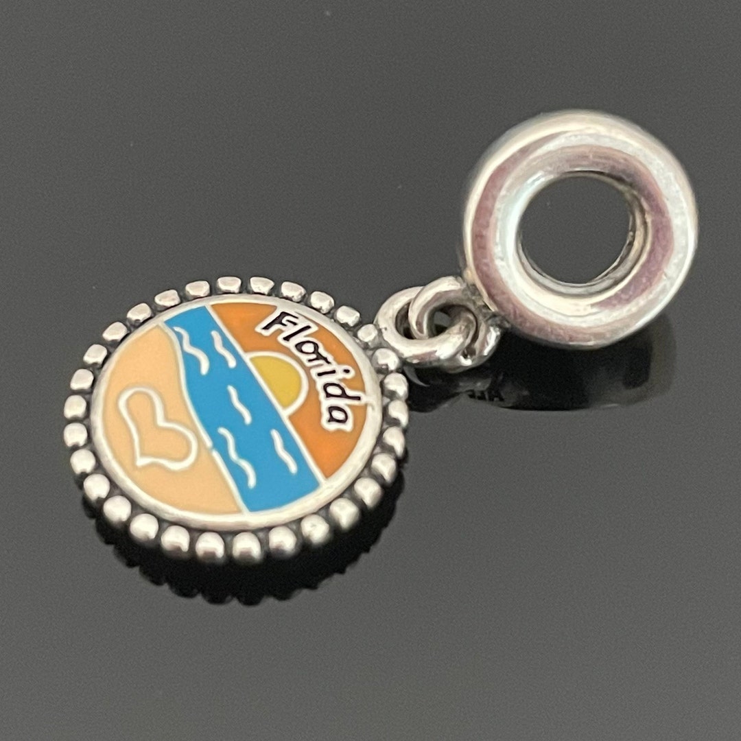 Pandora Authentic Florida Exclusive Charm Beach,925 Silver Jewelry Gift ...