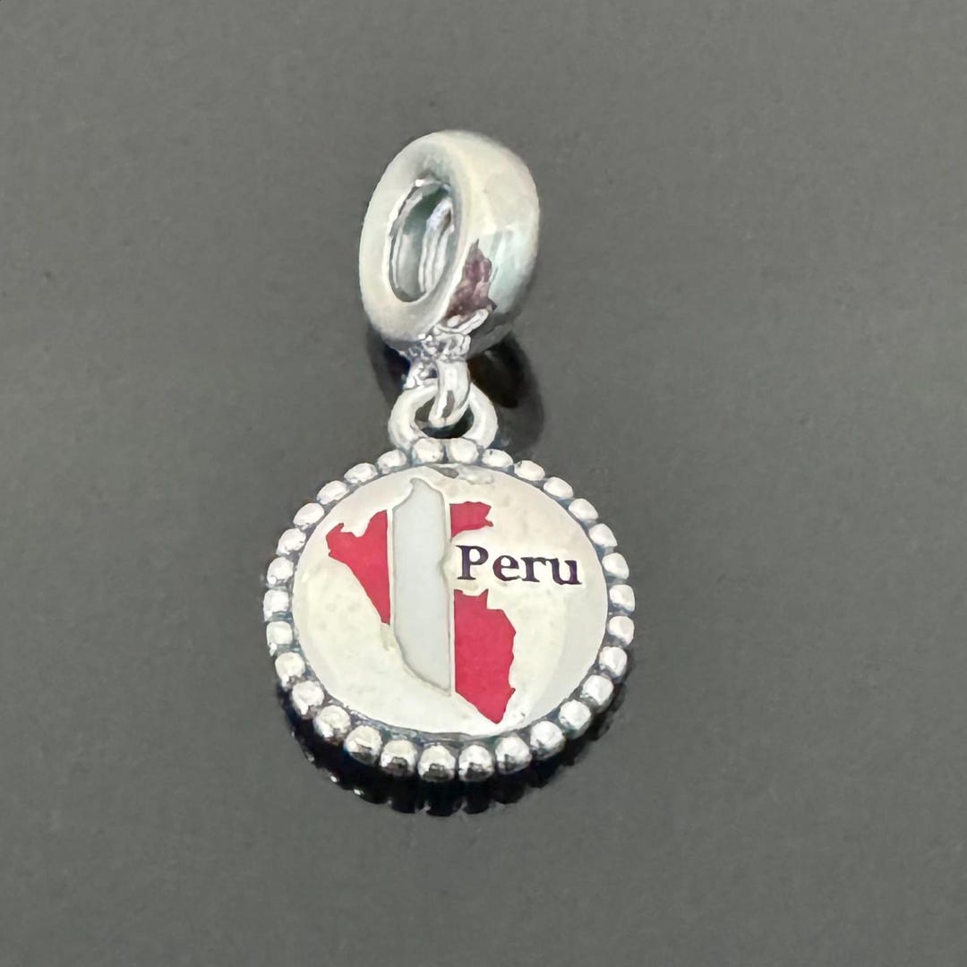 Pandora Peru Map Dangle Charm |authentic Pandora Charm |women Jewelry ...