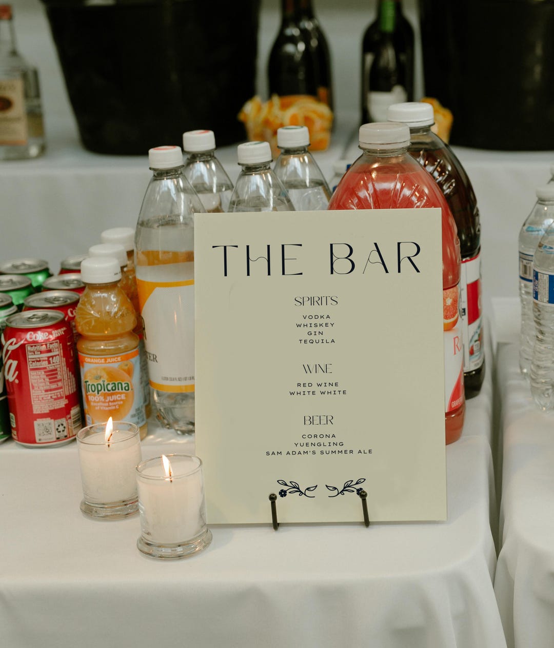 Modern Bar Menu for Wedding - 8x10" Minimalist Wedding Sign - Wedding ...