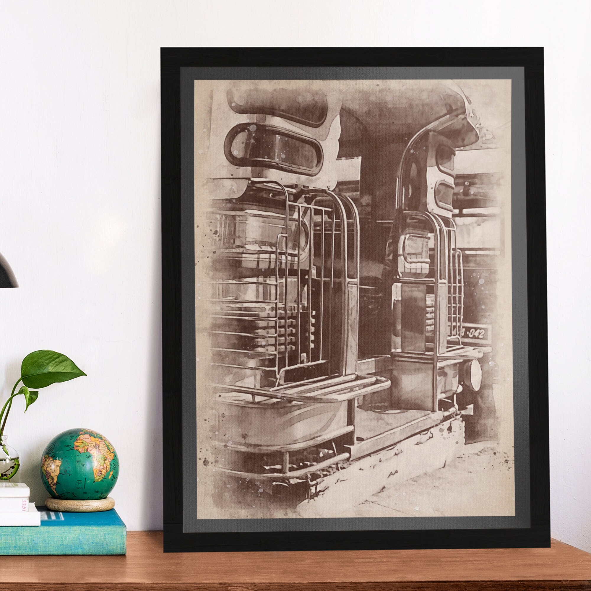 Jeepney "sumakay No1" - 18" X 24" Sepia Fine Art Print, Wall Decor ...