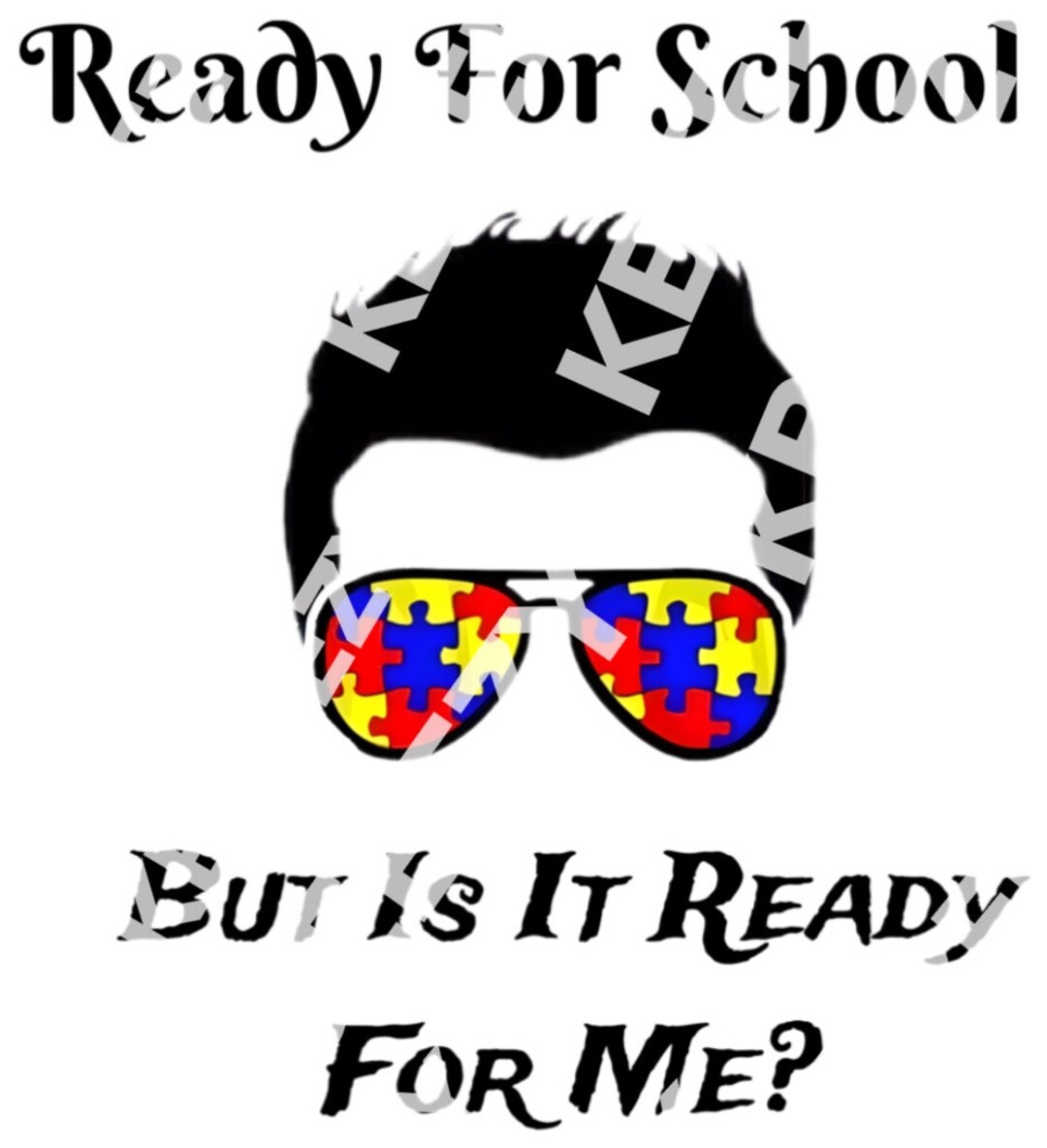 Ready for School Boys Autism Sublimation PNG JPEG Digital Artwork ...