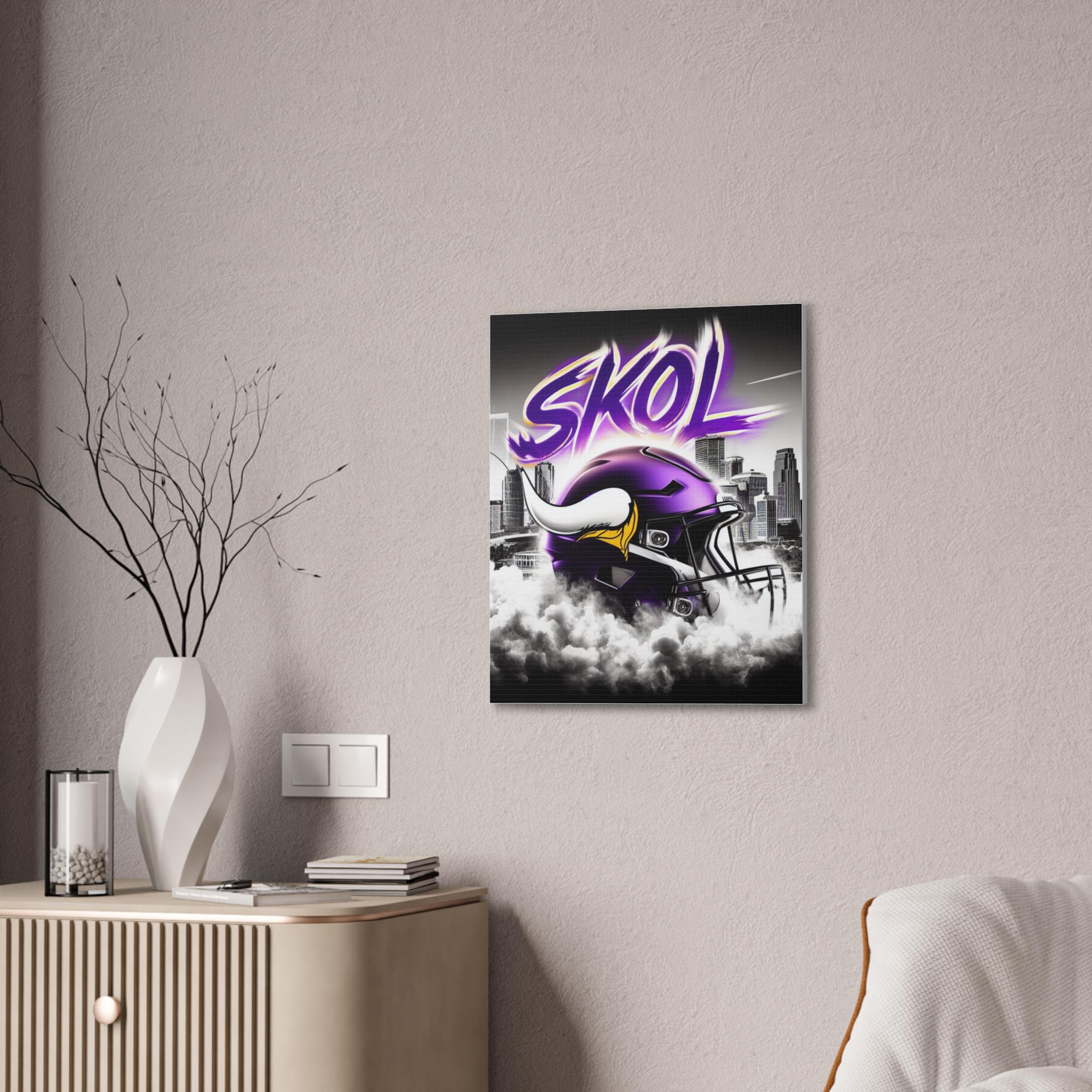 Minnesota Vikings SKOL Canvas | 20x24 NFL Football Wall Art | Fan Gift ...