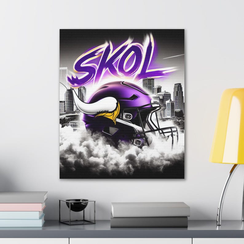 Minnesota Vikings SKOL Canvas | 20x24 NFL Football Wall Art | Fan Gift ...