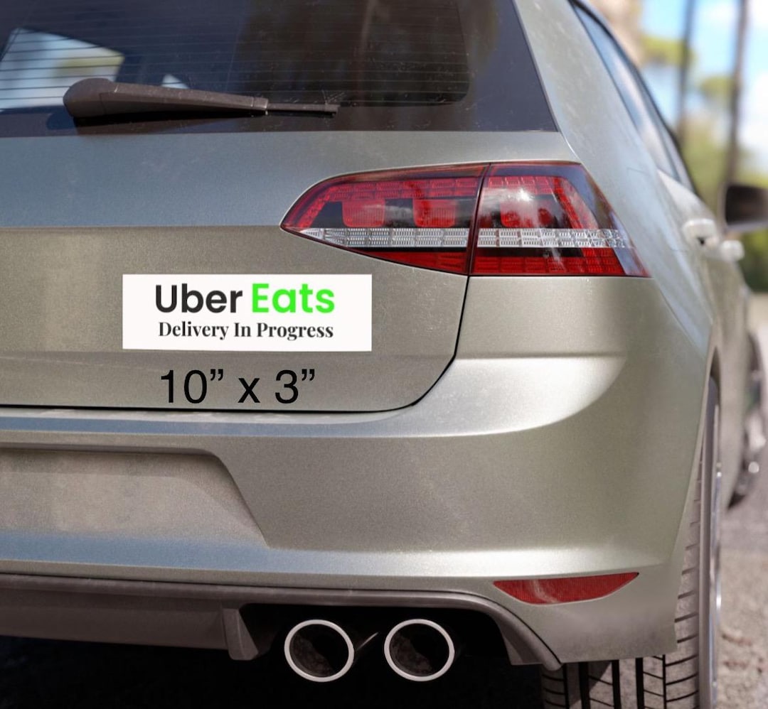 Uber Eats Car Magnet – “delivery in Progress” Vehicle Sign (10” X 3” - Etsy