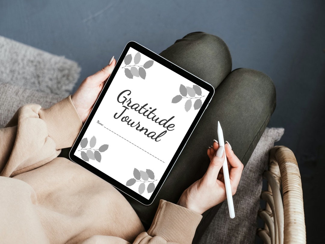Digital Gratitude Journal Printable Download Daily Gratitude Dairy ...