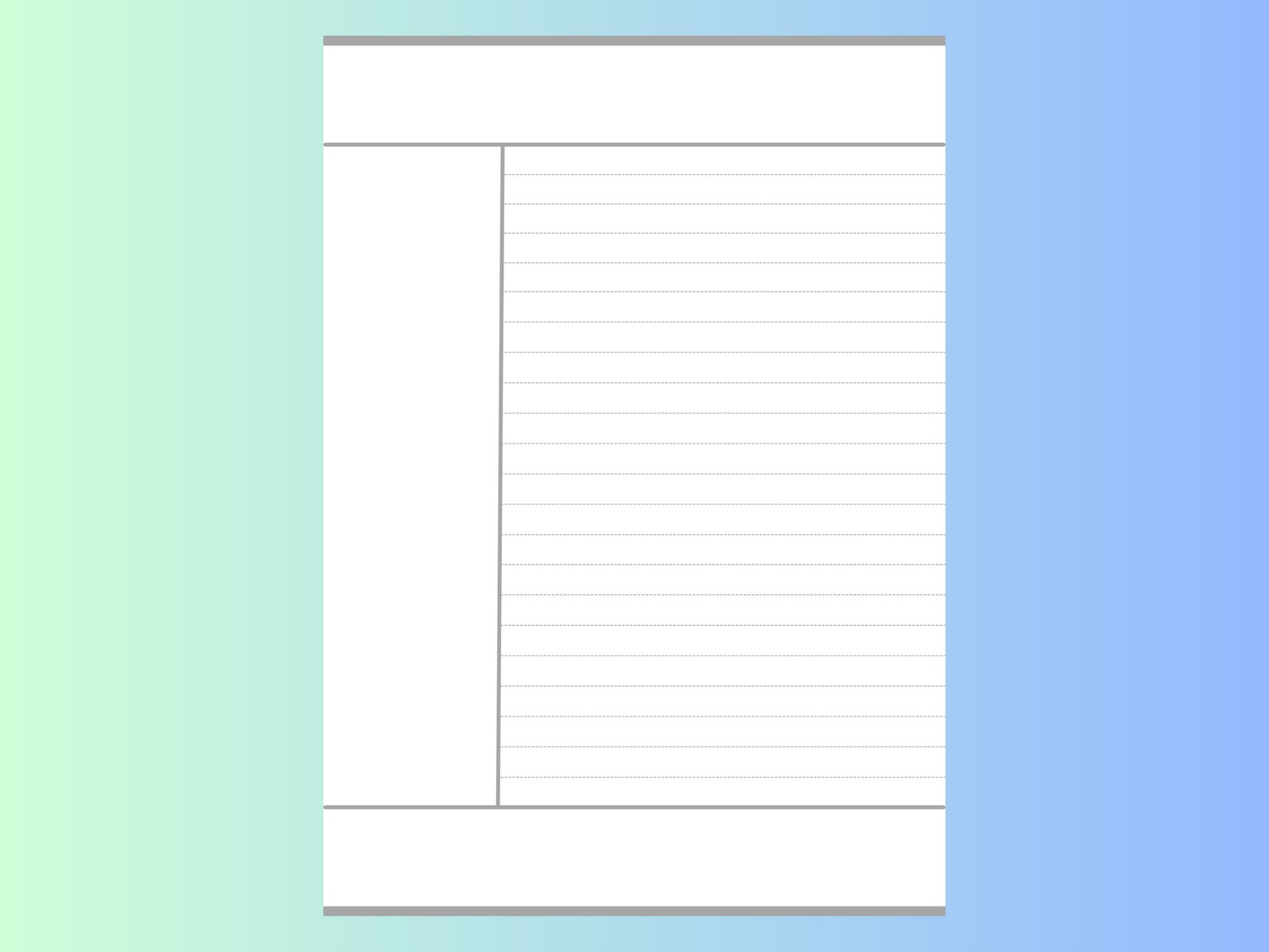 Printable Cornell Notes Template Download and Print at Home - Etsy