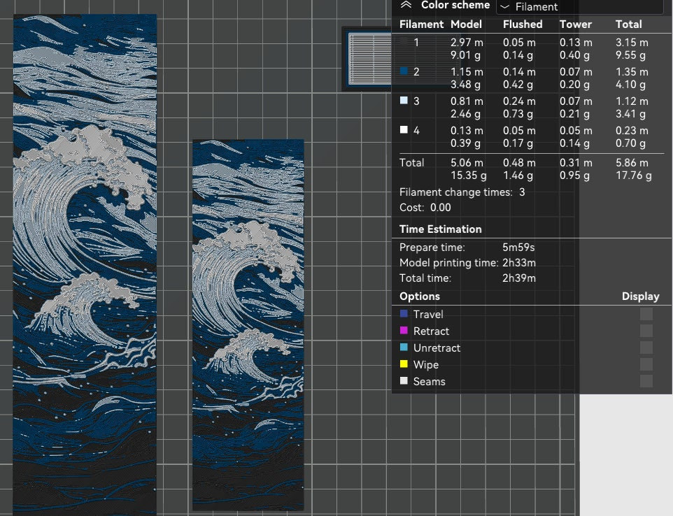 3d Wave Bookmark STL | Instant Digital Download | Textured Bookmark STL File | 3d Printed ...