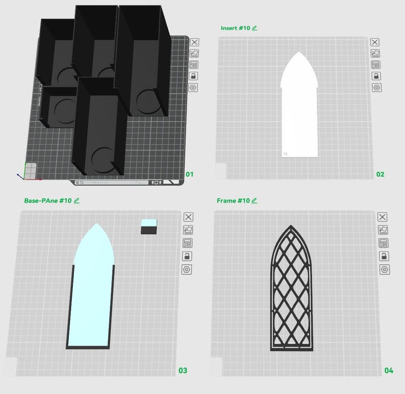 Gothic Cathedral Book Nook STL: 3D Printer Files, Scenic Window ...