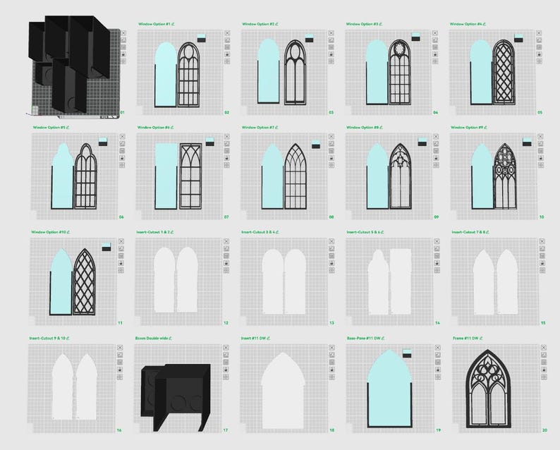 Gothic Cathedral Book Nook STL: 3D Printer Files, Scenic Window ...
