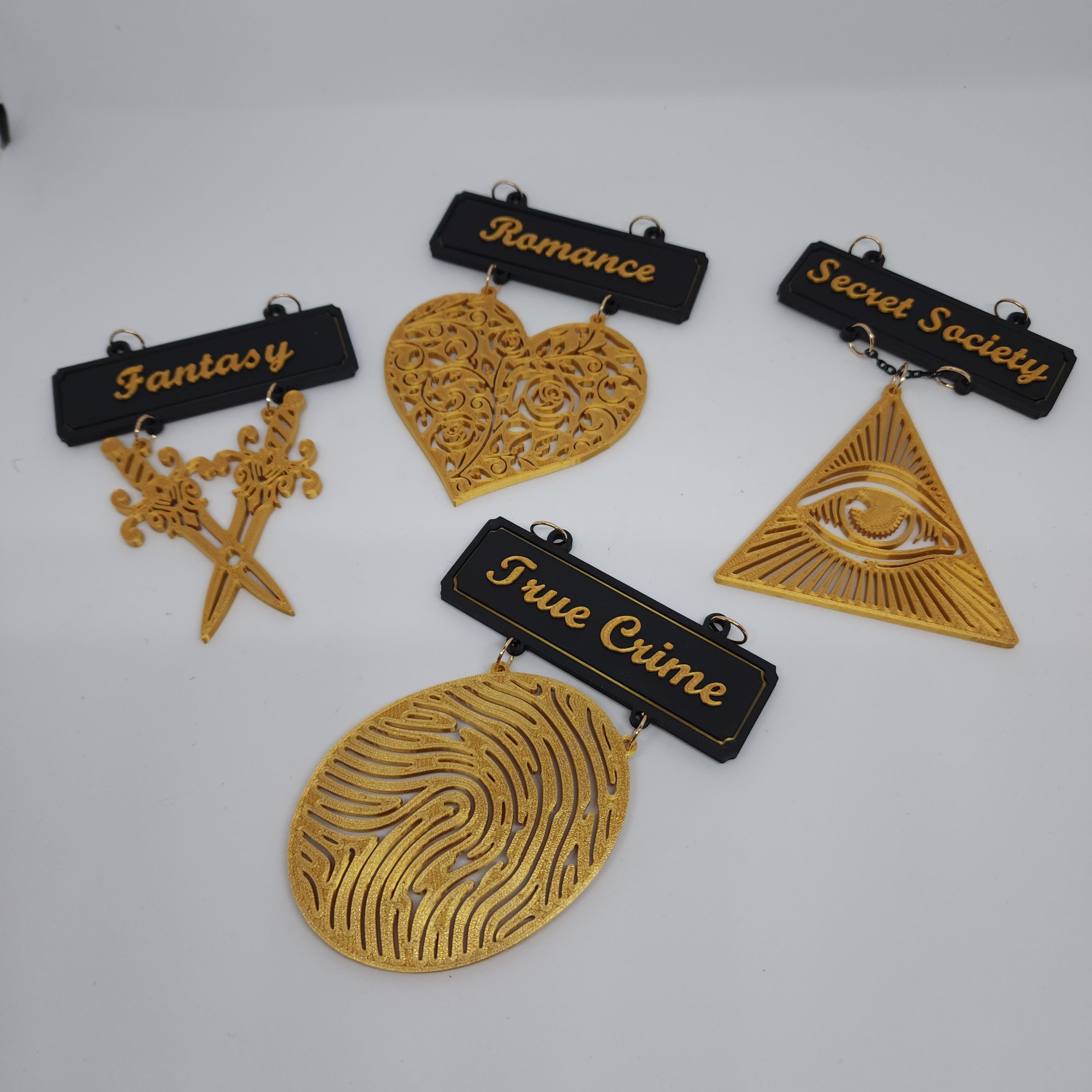 Hanging Library Genre Sign 3D Print File- FULL Set | Home Library Book ...