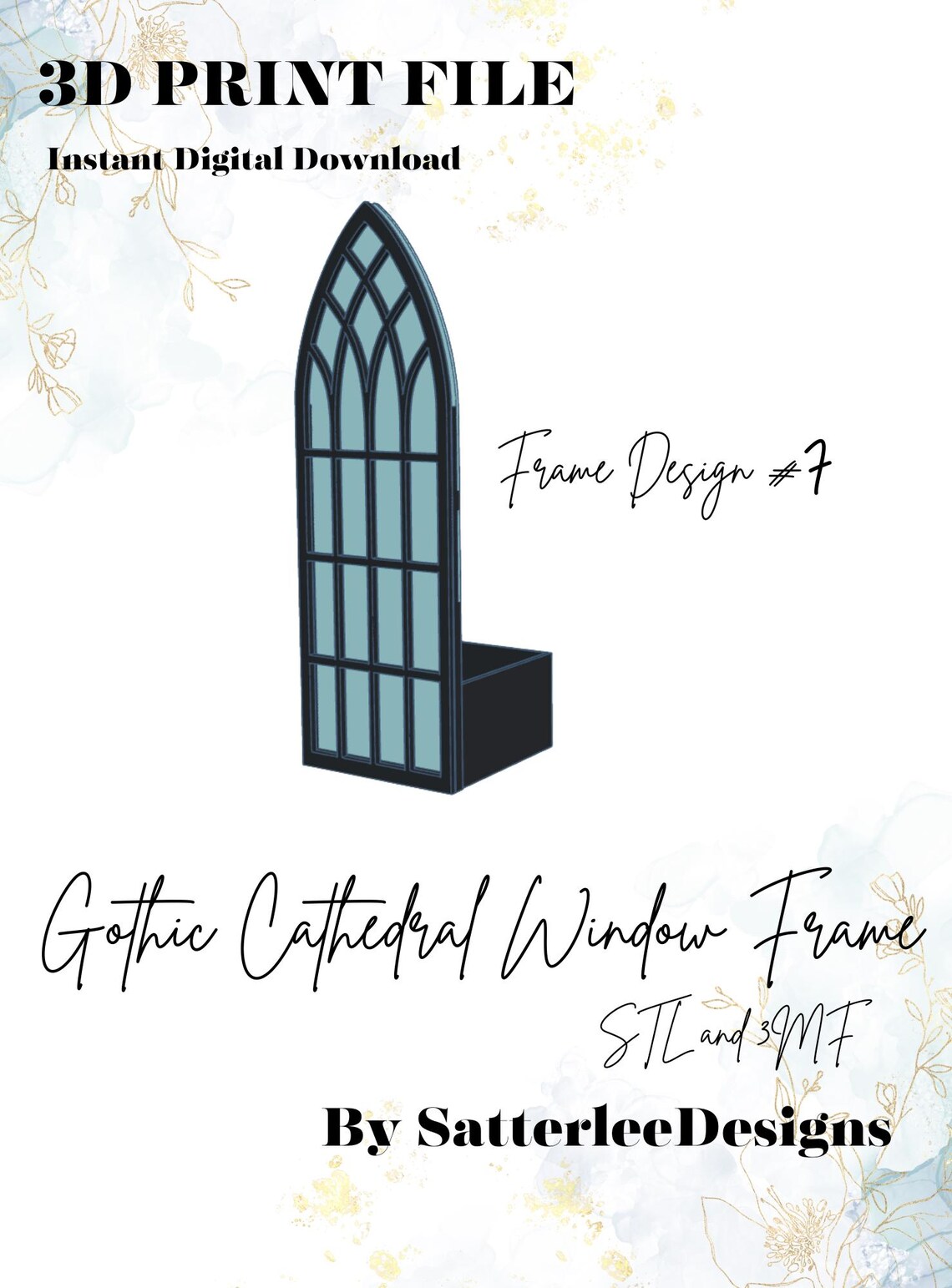 Gothic Cathedral Book Nook STL: 3D Printer Files, Scenic Window ...