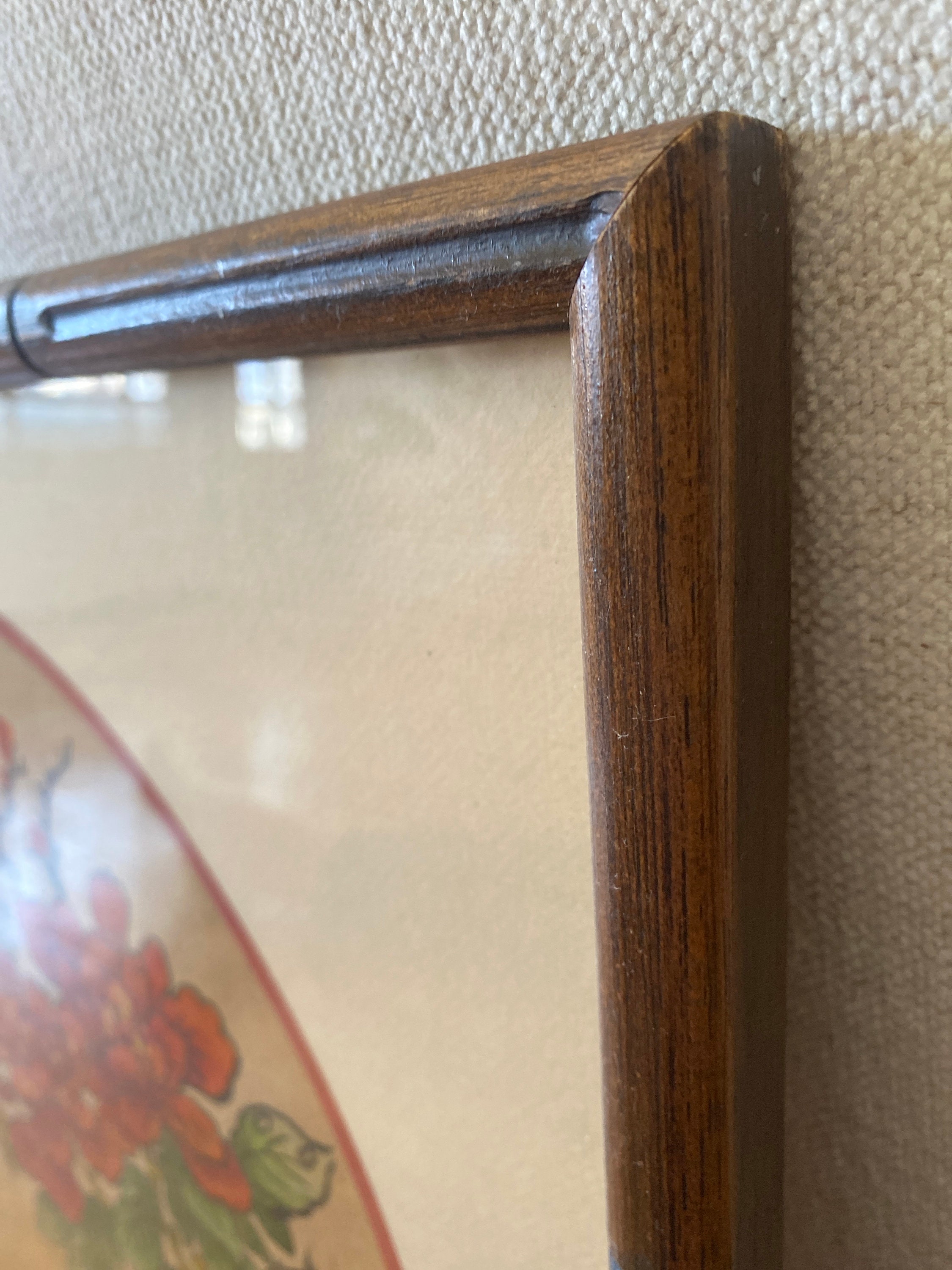 Vintage Bamboo Frame Bird Botanical - Etsy