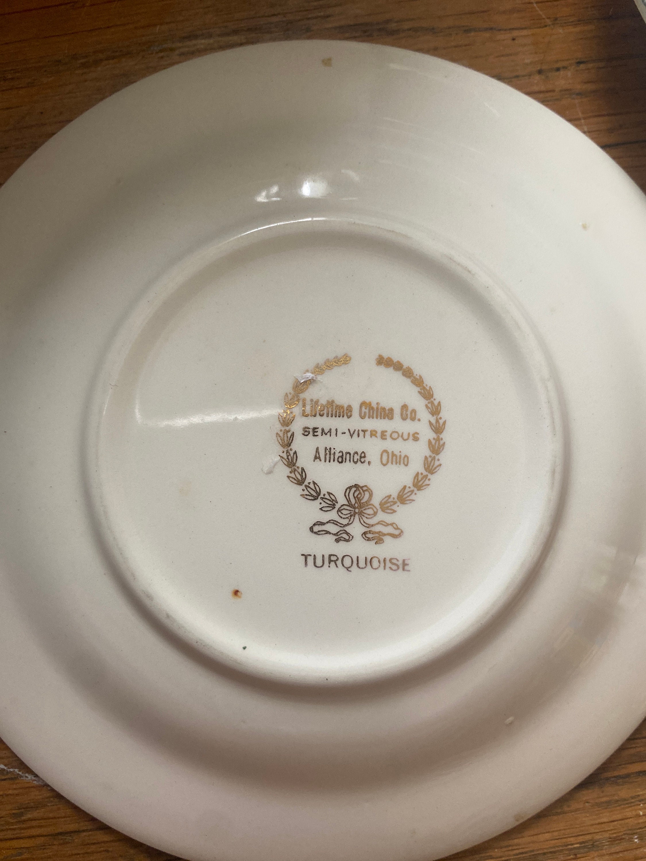 Lifetime China Co Turquoise Magnolia Flower Plate 6” - Etsy