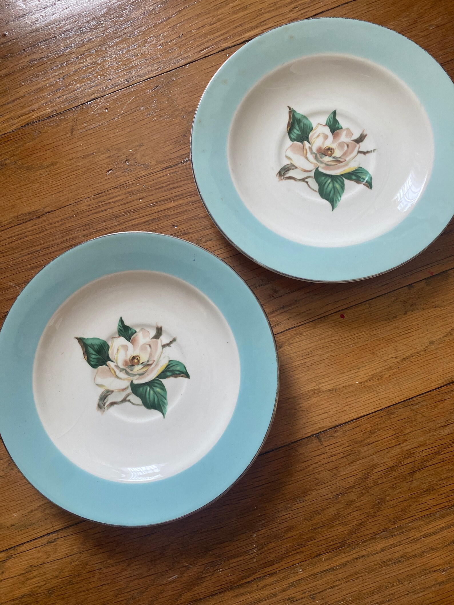 Lifetime China Co Turquoise Magnolia Flower Plate 6” - Etsy