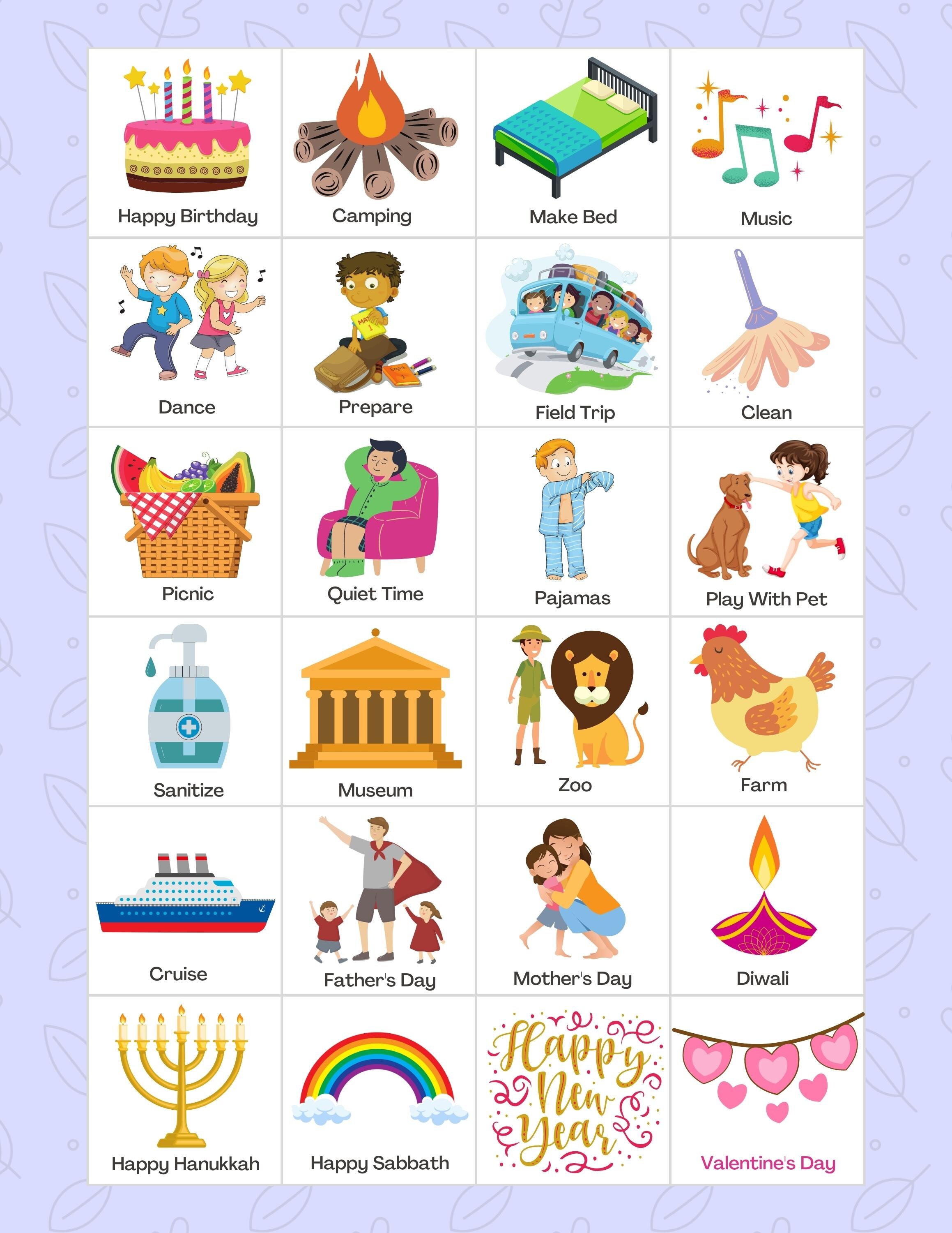 Kid's Activity Cards, Routine Boards or Charts, to Do List, Print ...