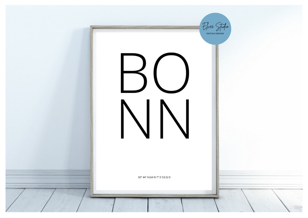 Bonn Cities Poster, Urban Art - Etsy