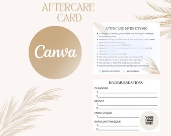 Esthetician Aftercare Template - Etsy