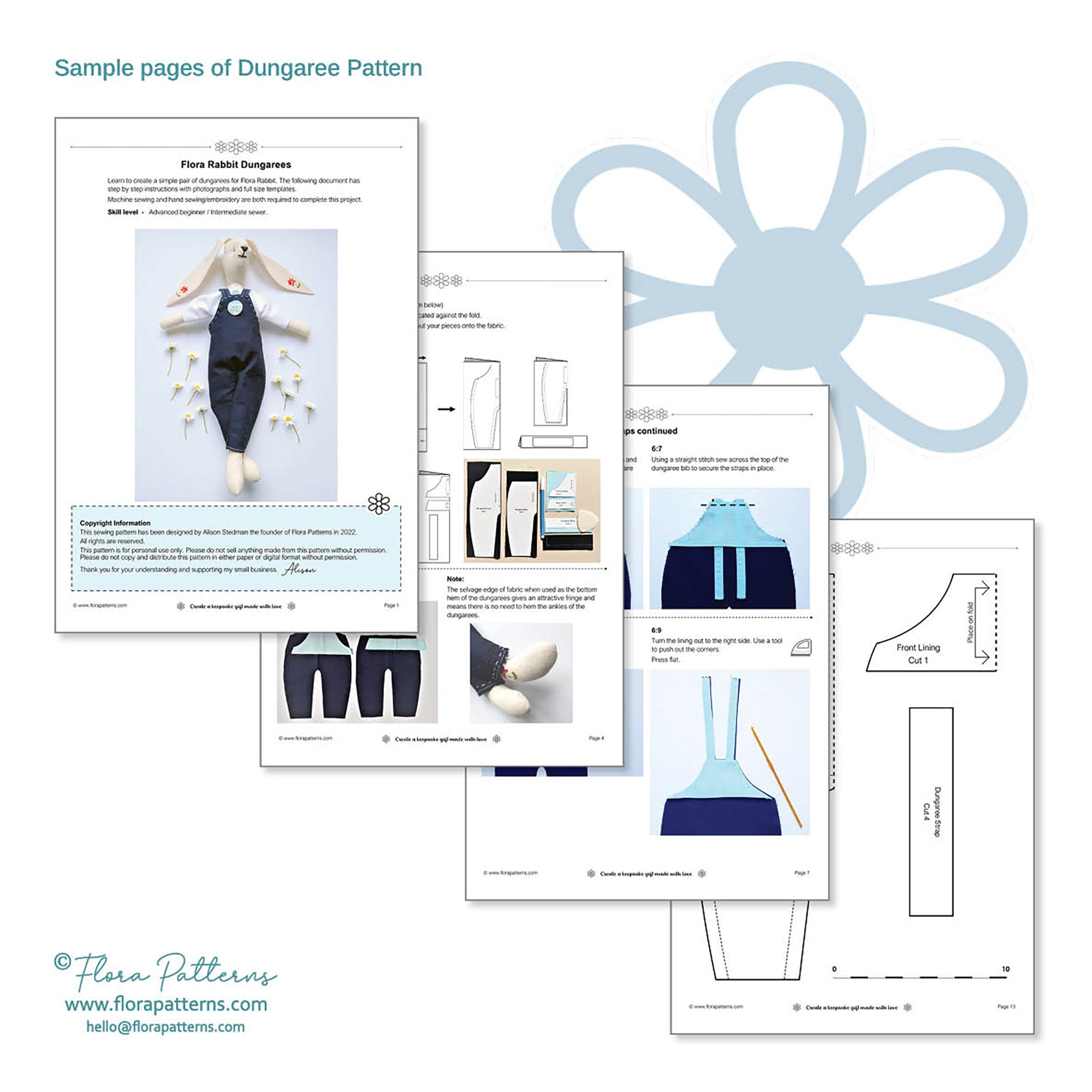 Rabbit Sewing Pattern PDF Download - Etsy