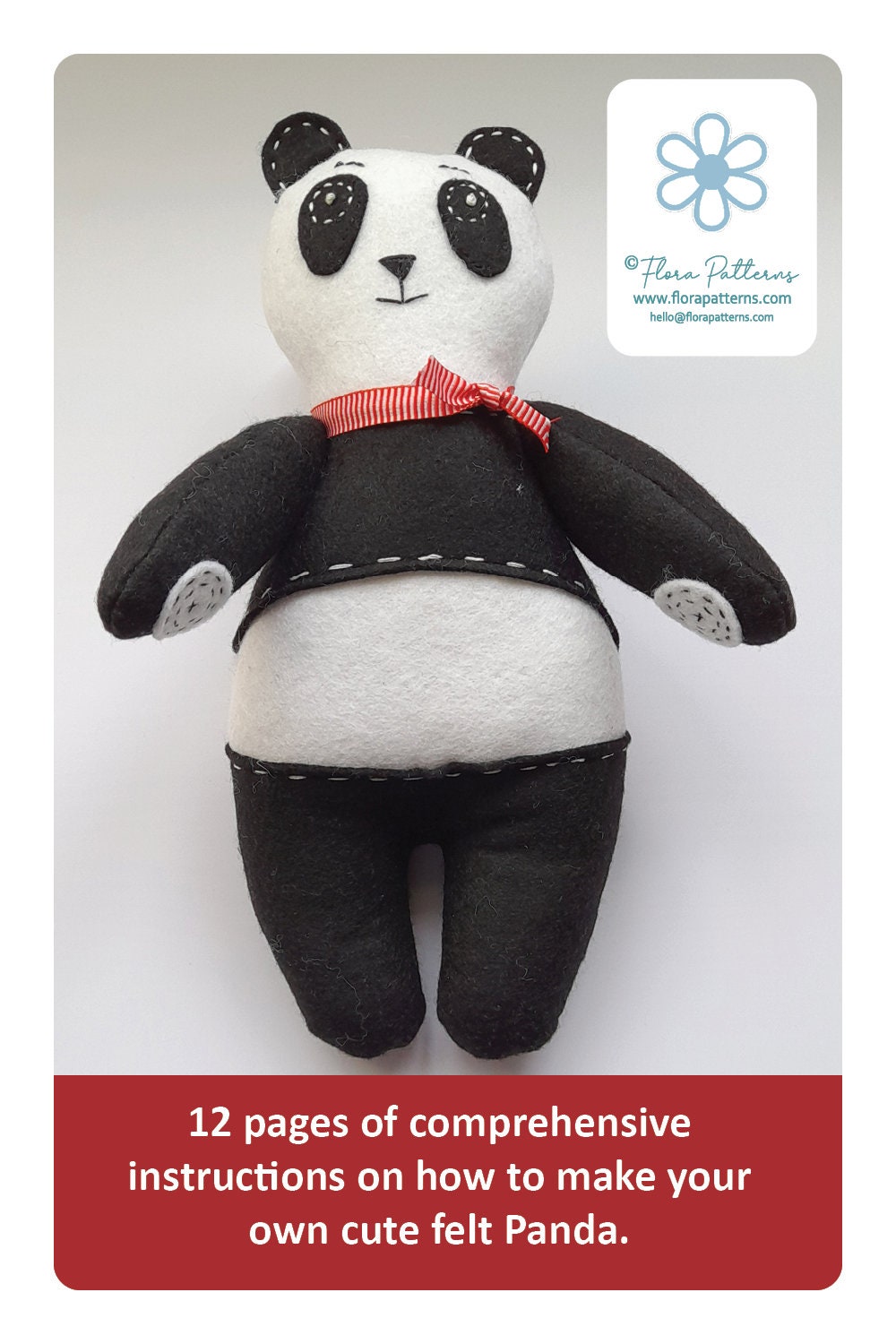 Felt Toy Panda PDF Pattern - Etsy