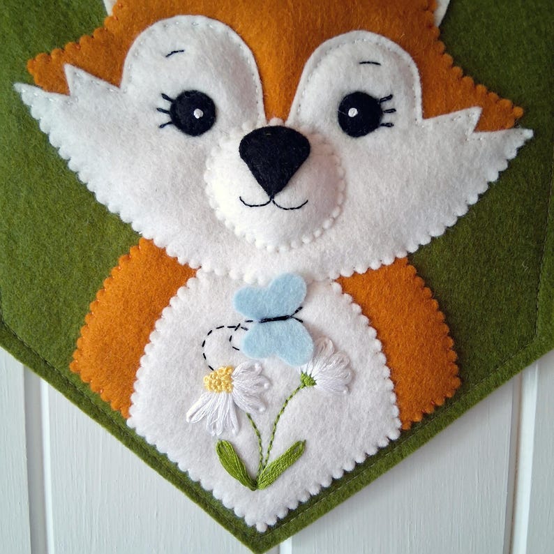 Fox Pennant Flag, Wall Hanging - Etsy UK