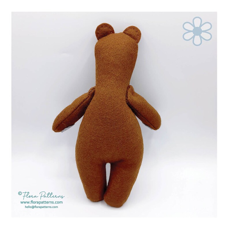Branok the Brown Bear - Felt Toy Pattern Pdf Downloadable - Etsy