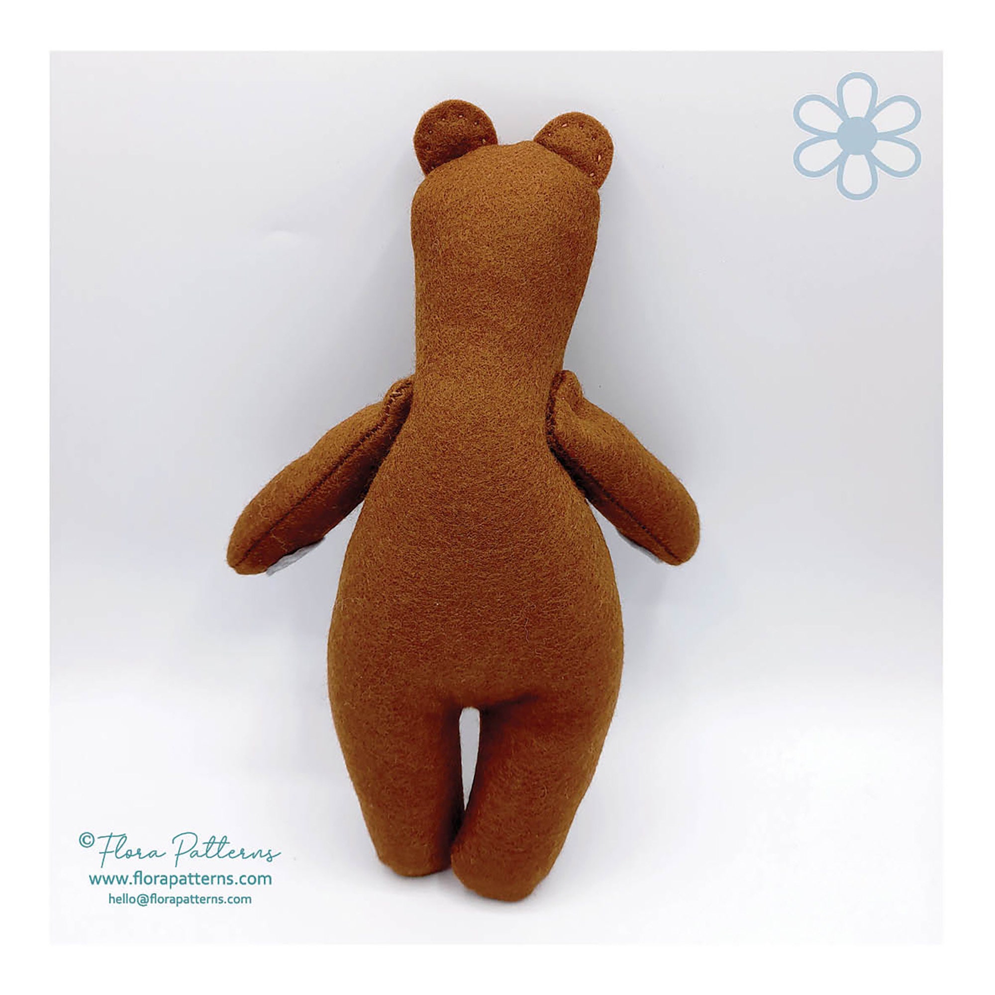 Branok the Brown Bear - Felt Toy Pattern Pdf Downloadable - Etsy