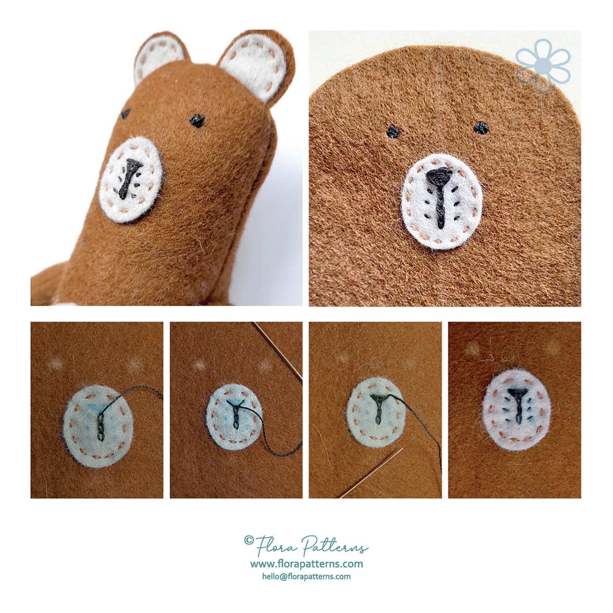 Branok the Brown Bear - Felt Toy Pattern Pdf Downloadable - Etsy