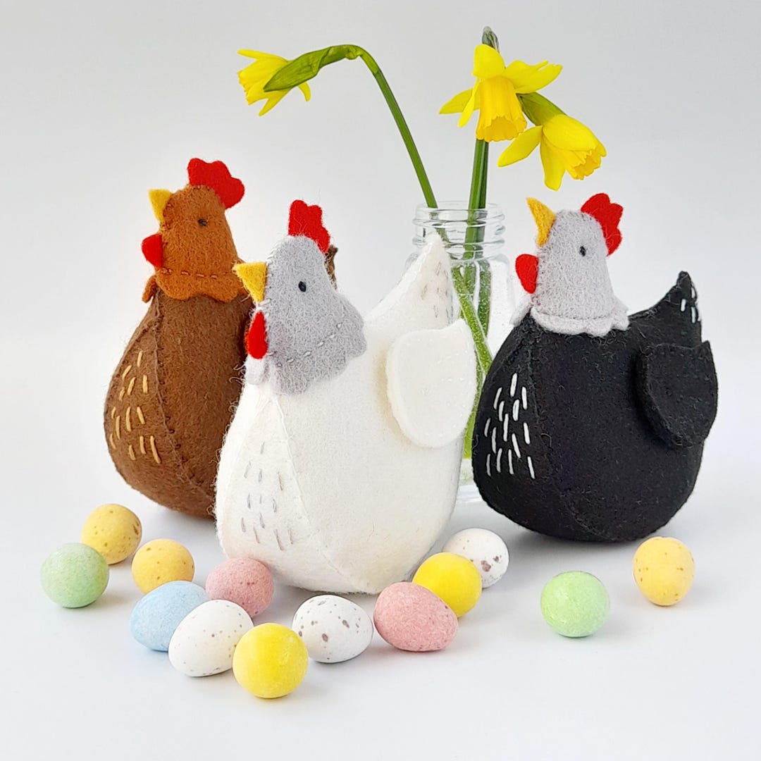 Handmade Wool Felt Mini Easter Hen: Spring Decor - Etsy UK