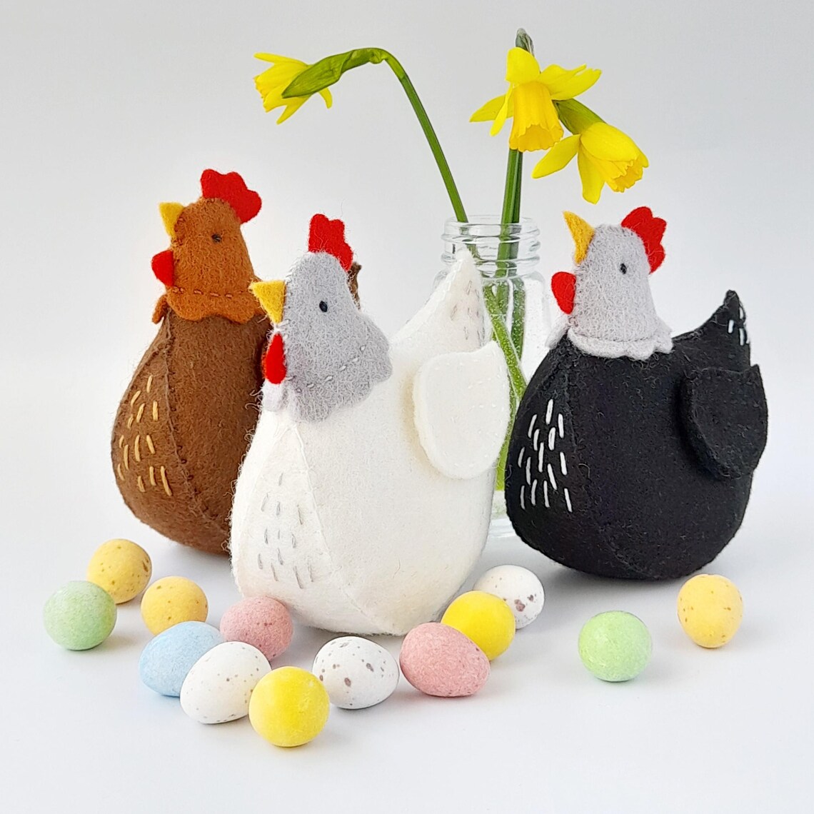Handmade Wool Felt Mini Easter Hen: Spring Decor - Etsy UK