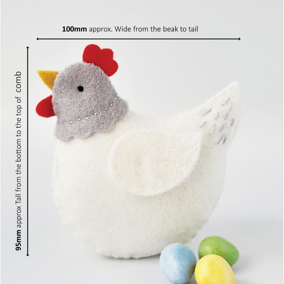 Mini Felt Hen/chicken Sewing Pattern - Etsy
