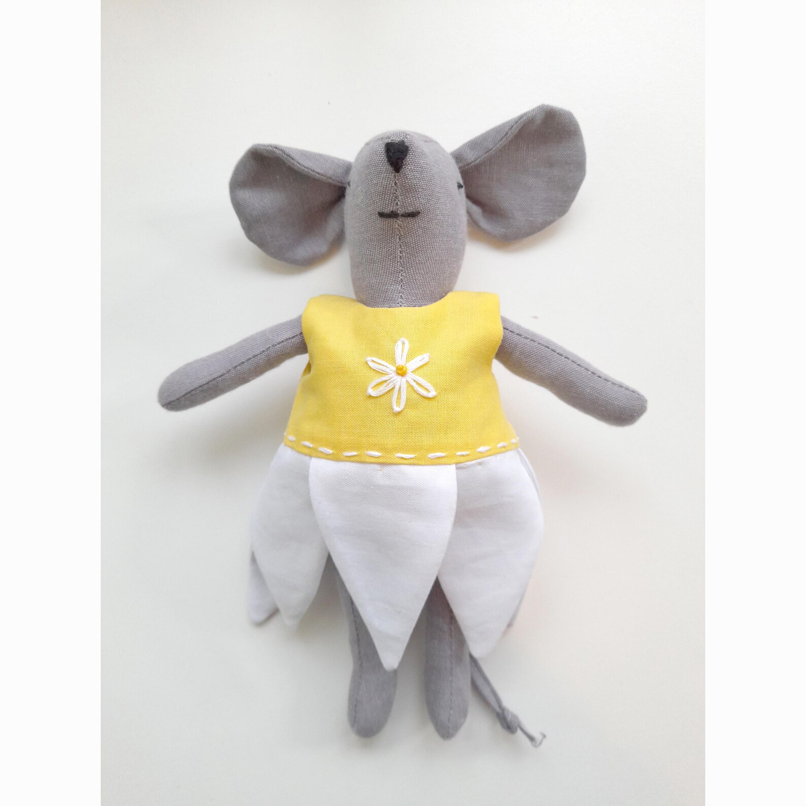 Mouse Soft Toy With Daisy Dress PDF Download Sewing Pattern - Etsy