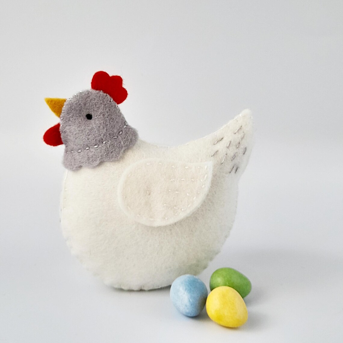 Handmade Wool Felt Mini Easter Hen: Spring Decor - Etsy UK