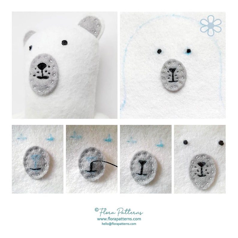 Felt Toy Polar Bear Sewing Pattern - Etsy