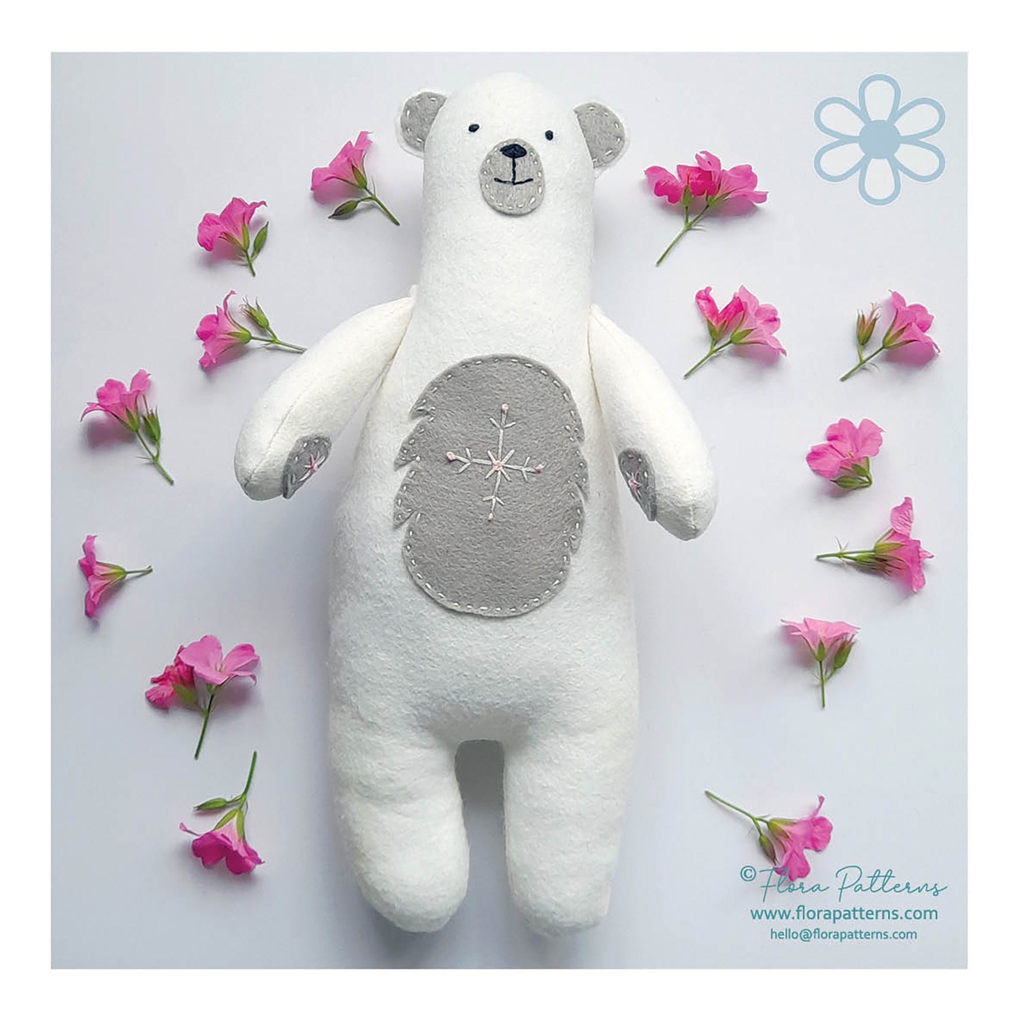 Felt Toy Polar Bear Sewing Pattern - Etsy