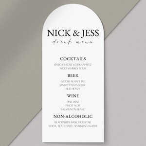 Template: Customizable Timeless Chic, Dinner Menu, Drink Menu, Editable ...
