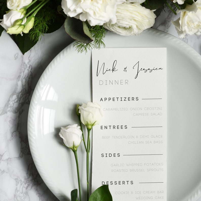 TEMPLATE BUNDLE: Dinner Menu Template, Drink Menu Template, Place Card ...